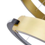 Lustre Pendente Nordecor Uoli 2574 Preto / Ouro Fosco Led Lustre Pendente Nordecor Uoli 2574 Preto / Ouro Fosco Led